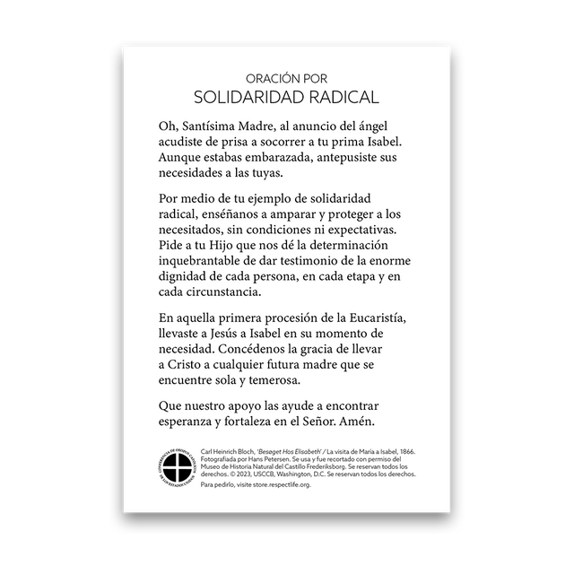 Oración por solidaridad radical (Prayer for Radical Solidarity)