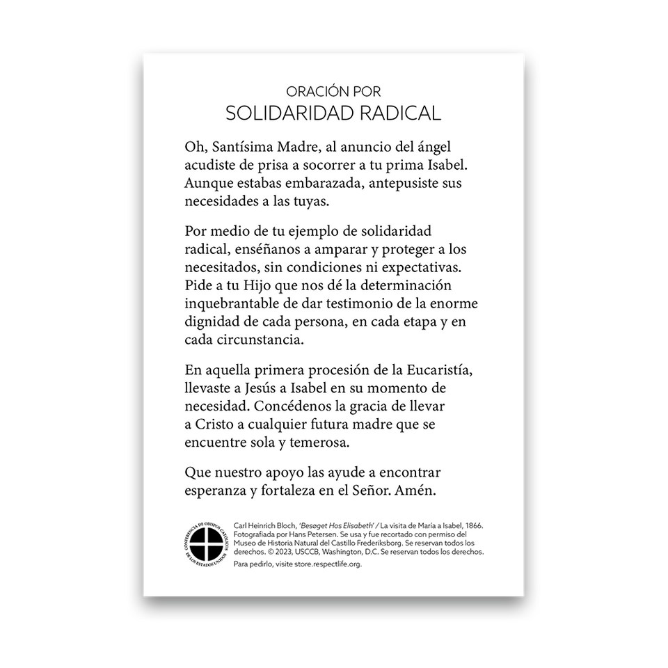 Oración por solidaridad radical (Prayer for Radical Solidarity)