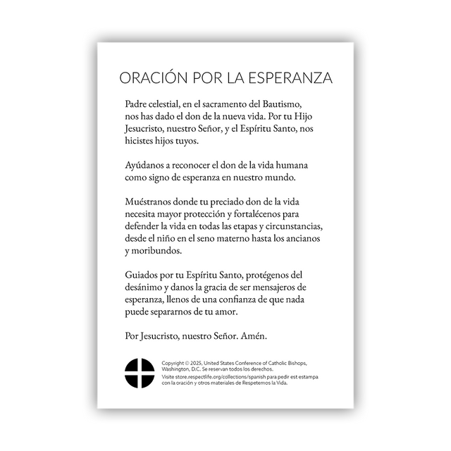 Oración por la esperanza (A Prayer for Hope)